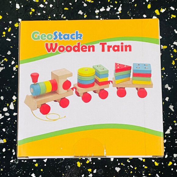 Fun little toys | Toys | 25 Pc Wood Stacking Train New | Poshmark
